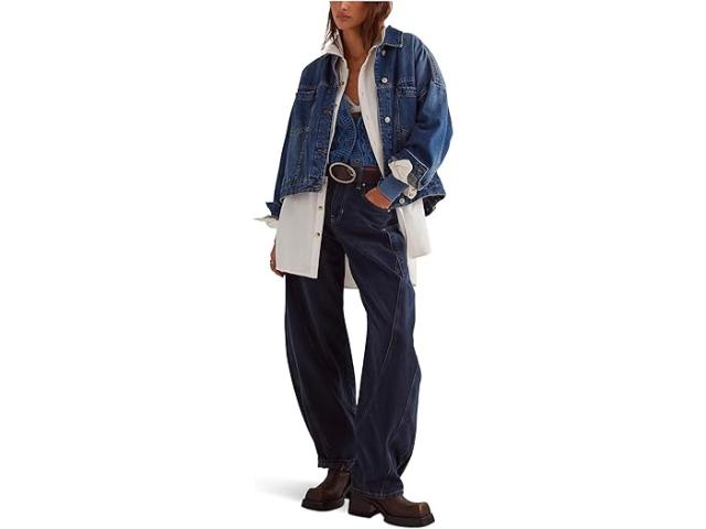 (取寄) フリーピープル レディース オパール スイング デニム ジャケット Free People women Opal Swing Denim Jacket Got The Blues