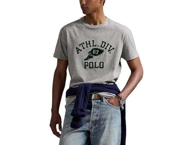 (取寄) ラルフローレン メンズ クラシック フィット ロゴ ジャージ T-シャツ Polo Ralph Lauren men Classic Fit Logo Jersey T-Shirt Dark Vintage Heather