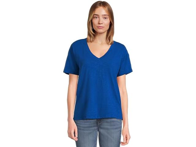 (取寄) モッドオードック レディース ショート スリーブ V-ネック ボクシー ティー Mod-o-doc women Short Sleeve V-Neck Boxy Tee Sapphire