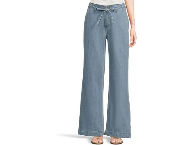 (取寄) ペイジ レディース ゾーイ ウィズ オフセット ベルトループ ウェスト タイ イン トランキリティ Paige women Zoey 31in with Offset Beltloops Waist Tie in Tranquility Tranquility