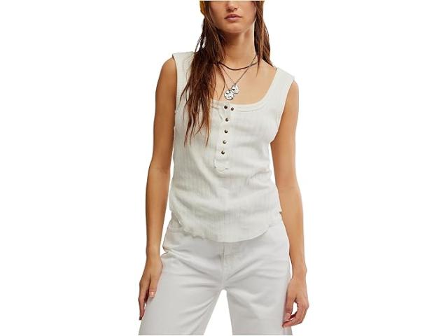 (取寄) フリーピープル レディース ケア ブライソン ヘンリー タンク Free People women Care Bryson Henley Tank White