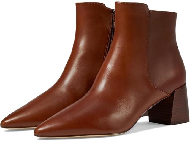 (取寄) コールハーン レディース ブロック ヒール ブーティ Cole Haan women Catlyn Block Heel Bootie Dark Cuoio Leather