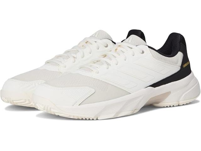 (取寄) アディダス レディース コートジャム コントロール 3 テニス シューズ adidas women Courtjam Control 3 Tennis Shoe Off-White/Off-White/Champagne llic