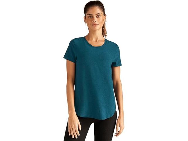 (取寄) ビヨンドヨガ レディース フェザーウェイト オン ザ ダウン ロウ ティー Beyond Yoga women Featherweight On The Down Low Tee Blue Gem Heather