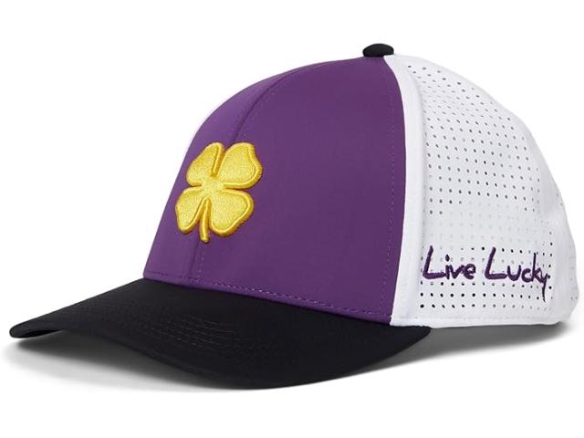 (取寄) ブラッククローバー LSU ベンチマーク アジャスタブル スナップバック ハット Black Clover LSU Benchmark Adjustable Snapback Hat Purple/Black/White Laser Cut Gold 3d Clover