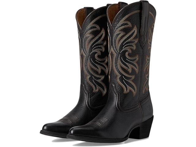 (取寄) アリアット レディース ヘリテージ J トゥ ストレッチフィット ウェスタン ブーツ Ariat women Heritage J Toe Stretchfit Western Boots Black Deertan