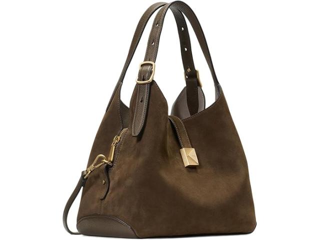 (取寄) ケイトスペード レディース デコ ペブルド レザー アンド スエード クロスボディ トート Kate Spade New York women Deco Pebbled Leather And Suede Crossbody Tote Burnt Sage Multi