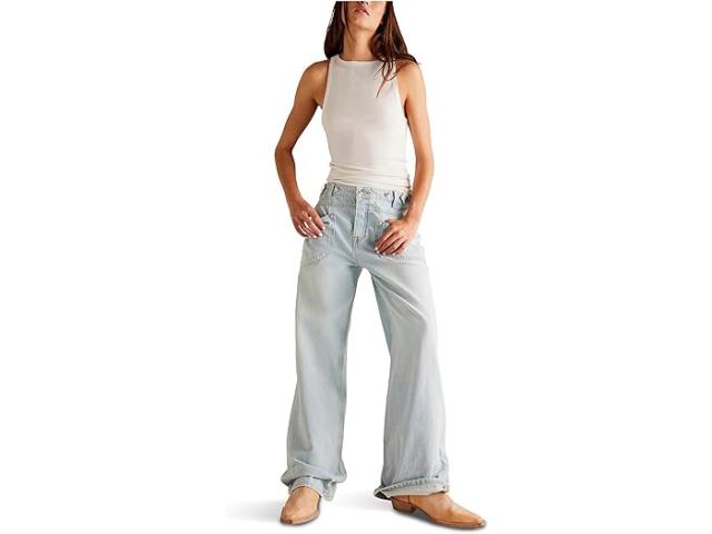 (取寄) フリーピープル レディース パーマー カフド ジーン Free People women Palmer Cuffed Jean Daydream Blue