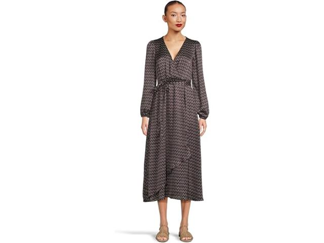 (取寄) ヴィンスカムート レディース ラップ フロント バブル スリーブ マキシ Vince Camuto women Wrap Front Bubble Sleeve Maxi Classic Navy
