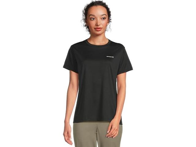 (取寄) カーハート レディース フォース サン リラックスド-フィット フィット ショートスリーブ T-シャツ Carhartt women Force Sun Defender Relaxed Fit Short-Sleeve T-Shirt Black
