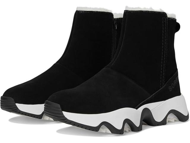 (取寄) ソレル レディース キネティック インパクト ショート ブーツ ウォータープルーフ SOREL women Kinetic Impact Short Boot Waterproof Black/Sea Salt