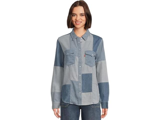 (取寄) リーバイス プレミアム レディース パッチワーク アイコニック ウェスタン Levi's Premium women Patchwork Iconic Western Denim On Denim Western