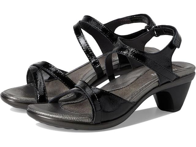(取寄) ナオト レディース リミット Naot women Limit Black Crinkle Patent Leather