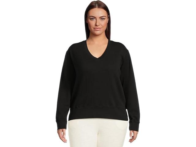 (取寄) モッドオードック レディース ロング スリーブ ディープ-V ネック スウェットシャツ Mod-o-doc women Long Sleeve Deep-v Neck Sweatshirt Black