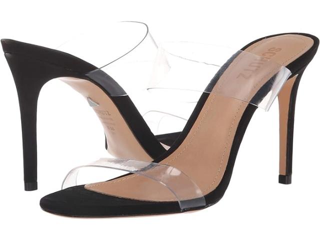 (取寄) シュッツ レディース アリエラ Schutz women Schutz Ariella Black/Transparente Nubuck/Vinil