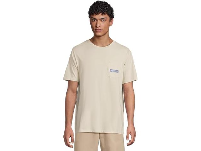 (取寄) ヴィンヤードヴァインズ メンズ クラシック ロゴ ボックス ショート スリーブ ティー Vineyard Vines men Classic Logo Box Short Sleeve Tee Stone