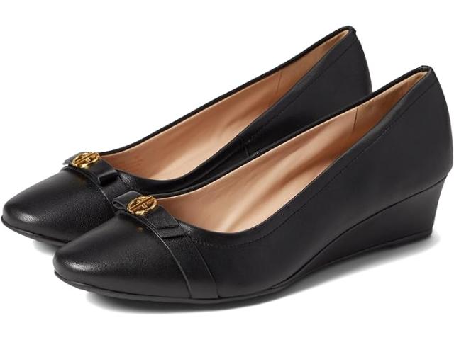 (取寄) コールハーン レディース マルタ ウェッジ 40 ウム Cole Haan women Cole Haan Malta Wedge 40 mm Black Leather