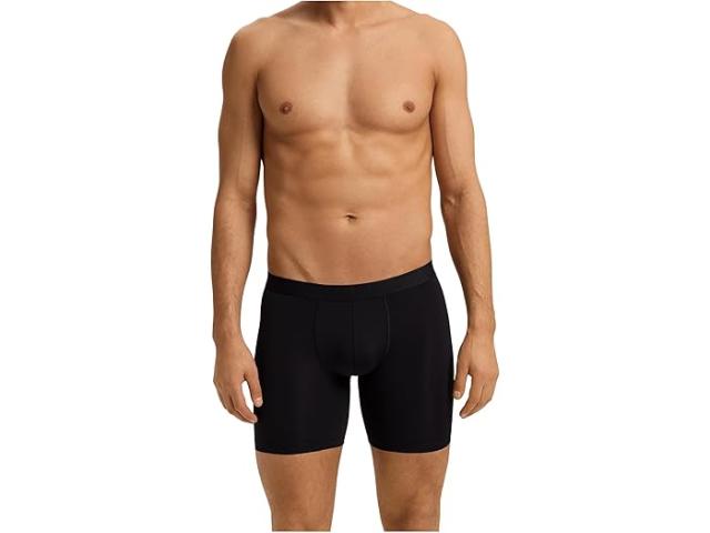 (取寄) ハンロ メンズ ミクロ タッチ ロング レッグ ボクサー ブリーフ Hanro men Micro Touch Long Leg Boxer Brief Black