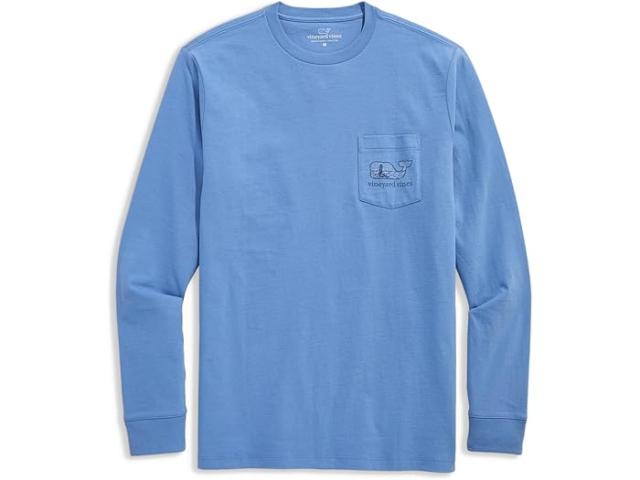 (取寄) ヴィンヤードヴァインズ メンズ スノーウィー ライトハウス ホエール フィル ロング スリーブ Vineyard Vines men y Lighthouse Whale Fill Long Sleeve Club Blue