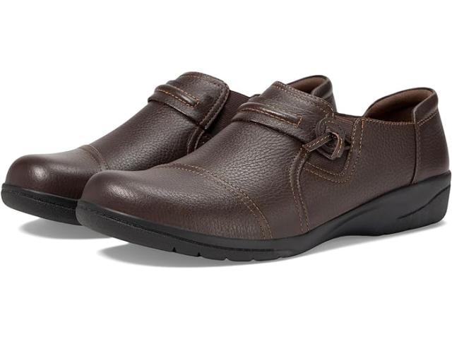 (取寄) クラークス レディース チェイン マディ Clarks women Clarks Cheyn Madi Dark Brown Tumbled Leather