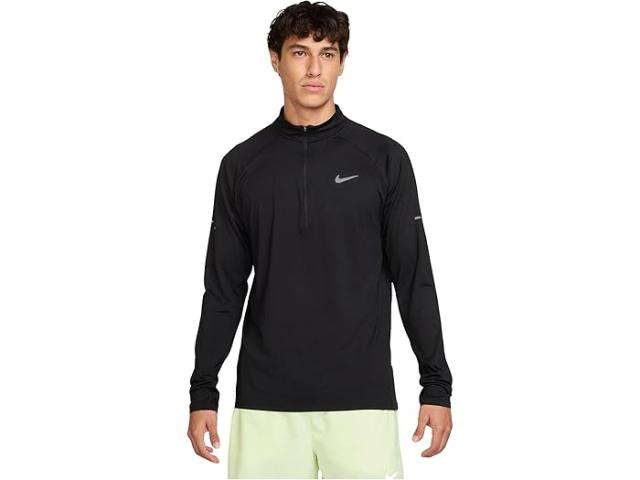 (取寄) ナイキ メンズ ストライド ドライ-フィット 1/4-ジップ ランニング トップ Nike men Stride Dri-FIT 1/4-Zip Running Top Black/Reflective Silver