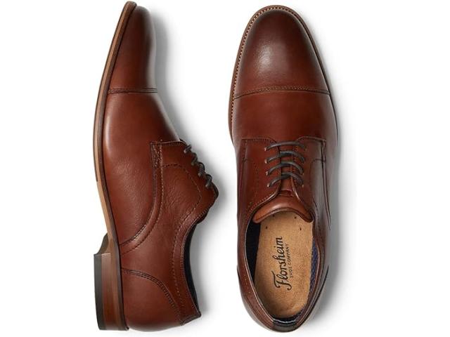 (取寄) フローシャイム メンズ フレックス キャップ トゥ オックスフォード Florsheim men Florsheim Flex Cap Toe Oxford Cognac Smooth Leather