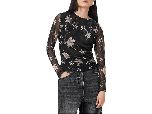 (取寄) オールセインツ レディース カイア メッシュ トップ AllSaints women Caia Mesh Top Petra Sepia Brown