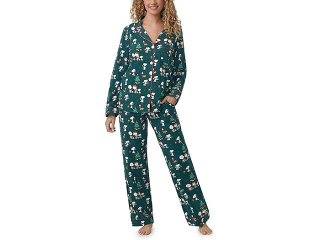 (取寄) ベッドヘッドパジャマズ レディース ロング スリーブ クラシック Pj セット Bedhead PJs women Long Sleeve Classic PJ Set Snoopy's Cocoa and Cookies
