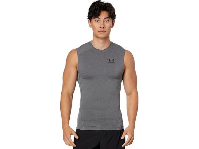 (取寄) アンダーアーマー メンズ ヒートギア アーマー コンプレッション スリーブレス Under Armour men Under Armour Heatgear Armour Compression Sleeveless Carbon Heather/Black