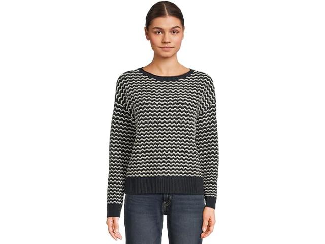 (取寄) リラ P レディース ロング スリーブ ジグ ザッグ セーター Lilla P women Long Sleeve Zig Zag Sweater Navy Zig Zag