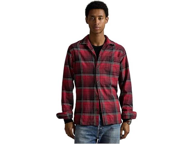 (取寄) ラルフローレン メンズ クラシック フィット プレイド パフォーマンス キャンプ シャツ Polo Ralph Lauren men Classic Fit Plaid Performance Camp Shirt 6985a Red/Black Multicolor