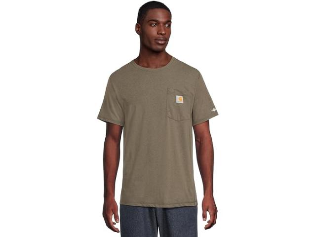 (取寄) カーハート メンズ フォース リラックスド-フィット フィット ミッドウエイト ショート スリーブ ポケット T-シャツ Carhartt men Force Relaxed Fit Midweight Short Sleeve Pocket T-Shirt Basil Heather