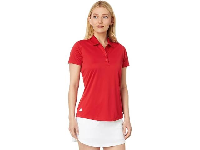 (取寄) アディダス ゴルフ レディース パフォーマンス ソリッド ショート スリーブ ポロ adidas Golf women adidas Golf Performance Solid Short Sleeve Polo Collegiate Red