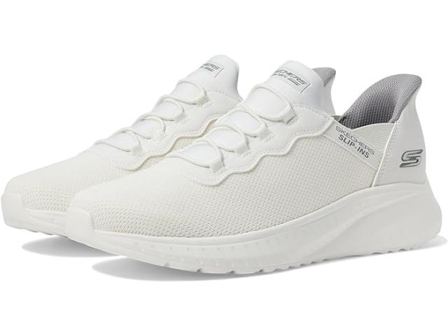 (取寄) ボブス スケッチャーズ メンズ ボブス スクアッド カオス - デイリー ハイプ ハンズ フリー スリップ-インス BOBS from SKECHERS men BOBS from SKECHERS Bobs Squad Chaos - Daily Hype Hands Free Slip-Ins Off White