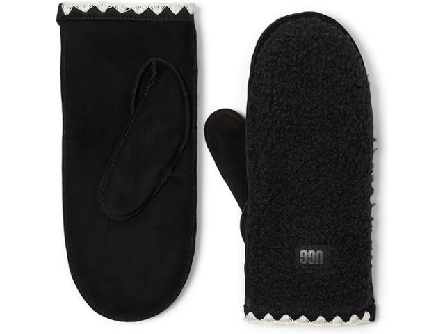 (取寄) アグ レディース アグフラフ スカルプド ミトン UGG women Uggfluff Scalloped Mitten Black