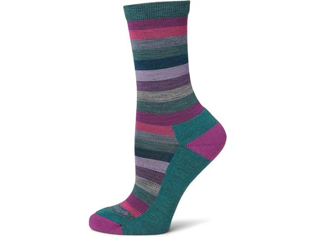 (取寄) ダーンタフバーモント レディース ミスティック ストライプ クルー ライトウェイト ウィズ クッション Darn Tough Vermont women Mystic Stripe Crew Lightweight with Cushion Spruce