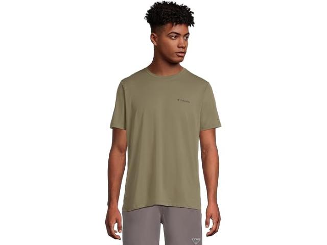 (取寄) コロンビア メンズ テック トレイル ユーティリティ ショート スリーブ クルー Columbia men Tech Trail Utility Short Sleeve Crew Stone Green