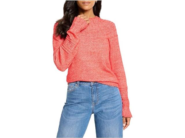 (取寄) ニックゾー レディース テクスチュアル ドット コージー セーター NIC+ZOE women Textural Dot Cozy Sweater Scarlet