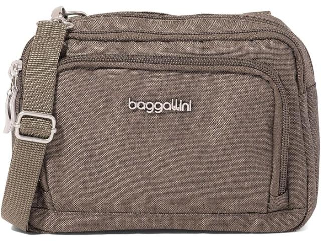 (取寄) バッガリーニ レディース トライフェクタ Rfid ウォレット クロスボディ Baggallini women Trifecta Rfid Wallet Crossbody Dark Umber Heritage