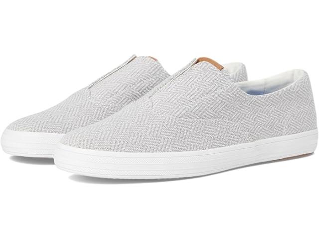 (取寄) ケッズ レディース チャンピオン ラウンド トゥ スリッポン Keds women Champion Round Toe Slip-On Grey Crosshatch Textile
