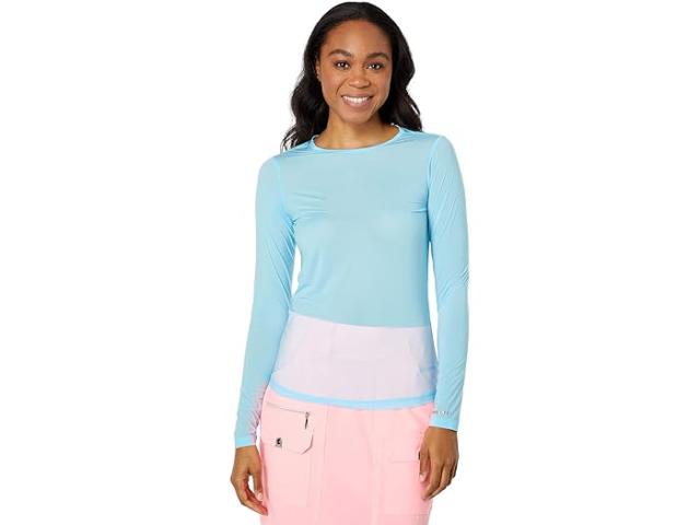 (取寄) ジェイミー サドック レディース サンセンス クルー ネック トップ ロング スリーブ Jamie Sadock women Jamie Sadock Sunsense Crew Neck Top Long Sleeve Oasis