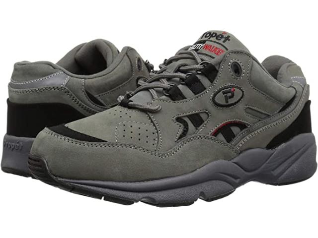 (取寄) プロペット メンズ スタビリティー ウォーカー メディケア/HCPCS コード = A5500 ダイアベティク シュー Propet men  Stability Walker Medicare/HCPCS Code = A5500 Diabetic Shoe Grey/Black Nubuck