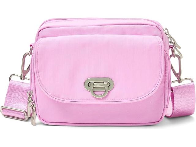 (取寄) バッガリーニ レディース コースタル フリップ ロック カメラ バッグ クロスボディ Baggallini women Coastal Flip Lock Camera Bag Crossbody Hibiscus Pink