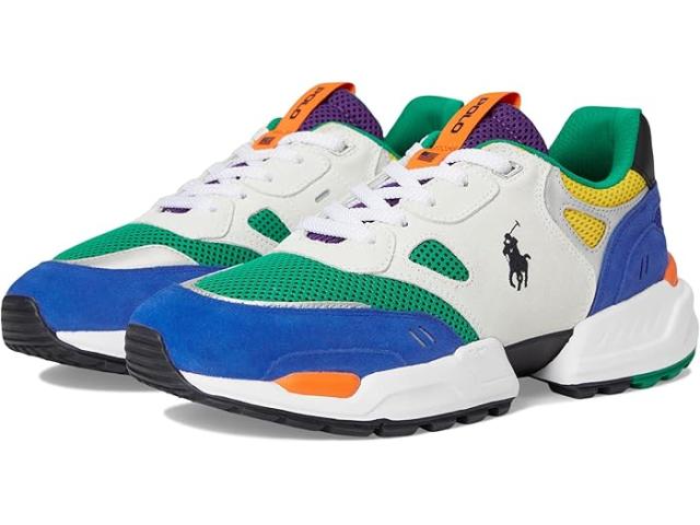 (取寄) ラルフローレン メンズ ジョガー スエード アンド メッシュ スニーカー Polo Ralph Lauren men Jogger Suede & Mesh Sneaker Multi Colorblock