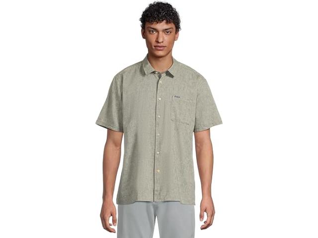 (取寄) バブアー メンズ ネルソン ショート スリーブ サマー フィット シャツ Barbour men Nelson Short Sleeve Summer Fit Shirt Bleached Olive