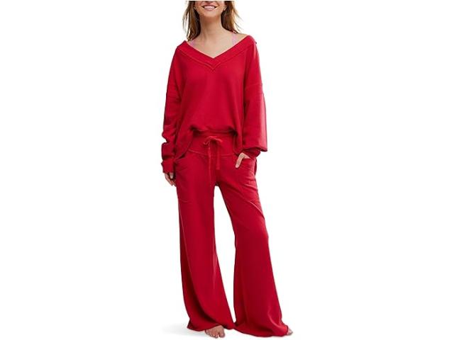 (取寄) フリーピープル レディース ステイケーション ラウンジ パンツ Free People women Staycation Lounge Pants Deep Cherry