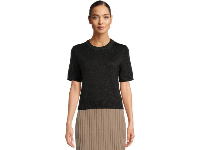 (取寄) リラ P レディース ショート スリーブ スパークル セーター Lilla P women Short Sleeve Sparkle Sweater Black Sparkle