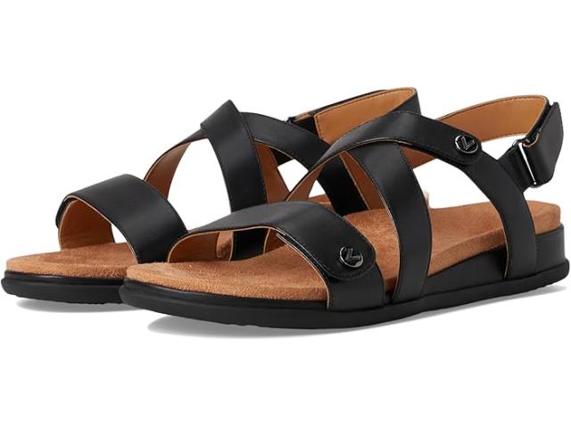 (取寄) バイオニック レディース サイプレス ストラップ サンダル VIONIC women Cypress Strappy Sandals Black Leather