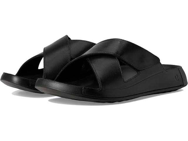 (取寄) エコー メンズ コズモ トゥー バンド クロス スライド サンダル ECCO men Cozmo Two Band Cross Slide Sandal Black