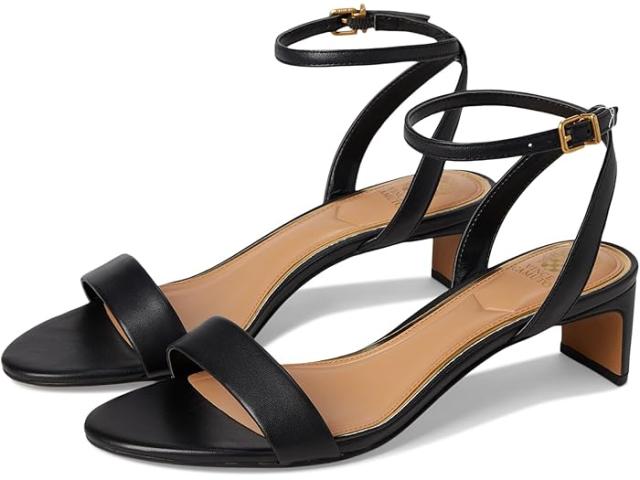 (取寄) ヴィンスカムート レディース ライラ キトン ヒール アンクル ストラップ サンダル Vince Camuto women Lylah Kitten Heel Ankle Strap Sandals Black